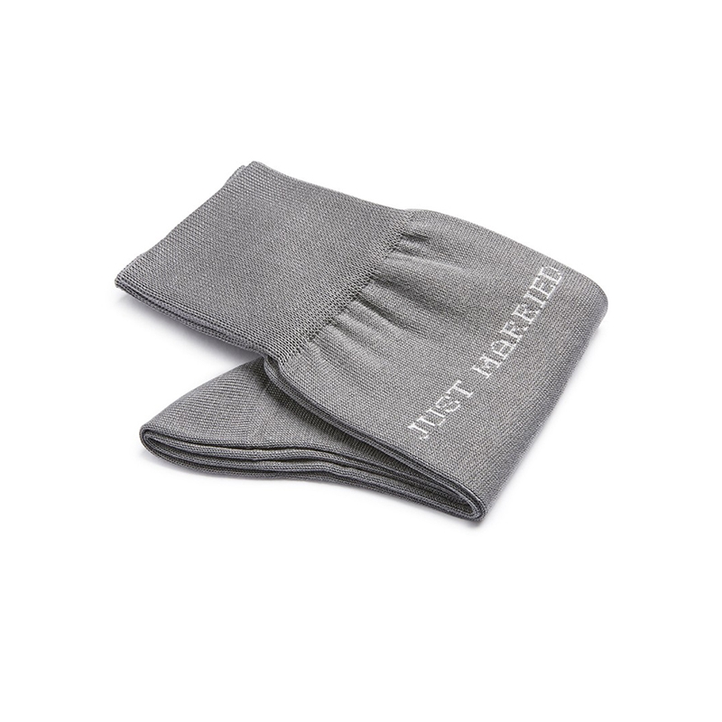 Carlo Lanza Just Married Grey Cotton Socks